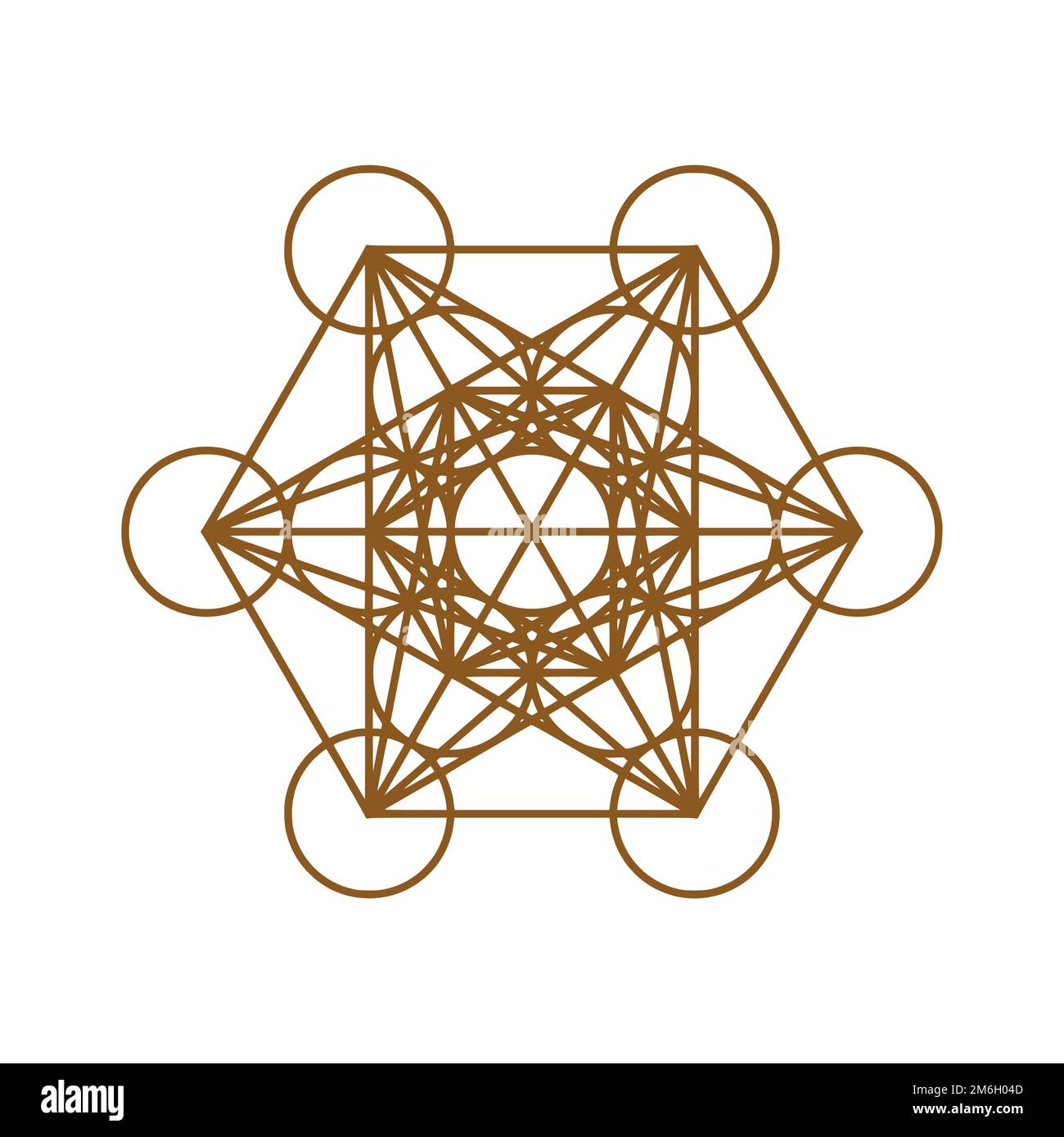 Cube de Metatron géométrie sacrée. Grille de cercles chevauchants Image ...