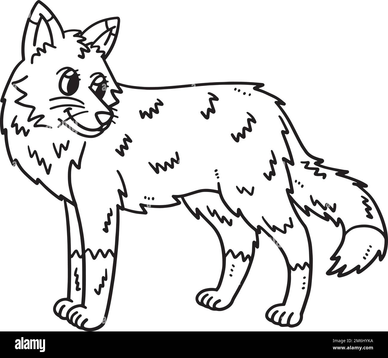 Coloriage renard Banque d'images vectorielles - Alamy