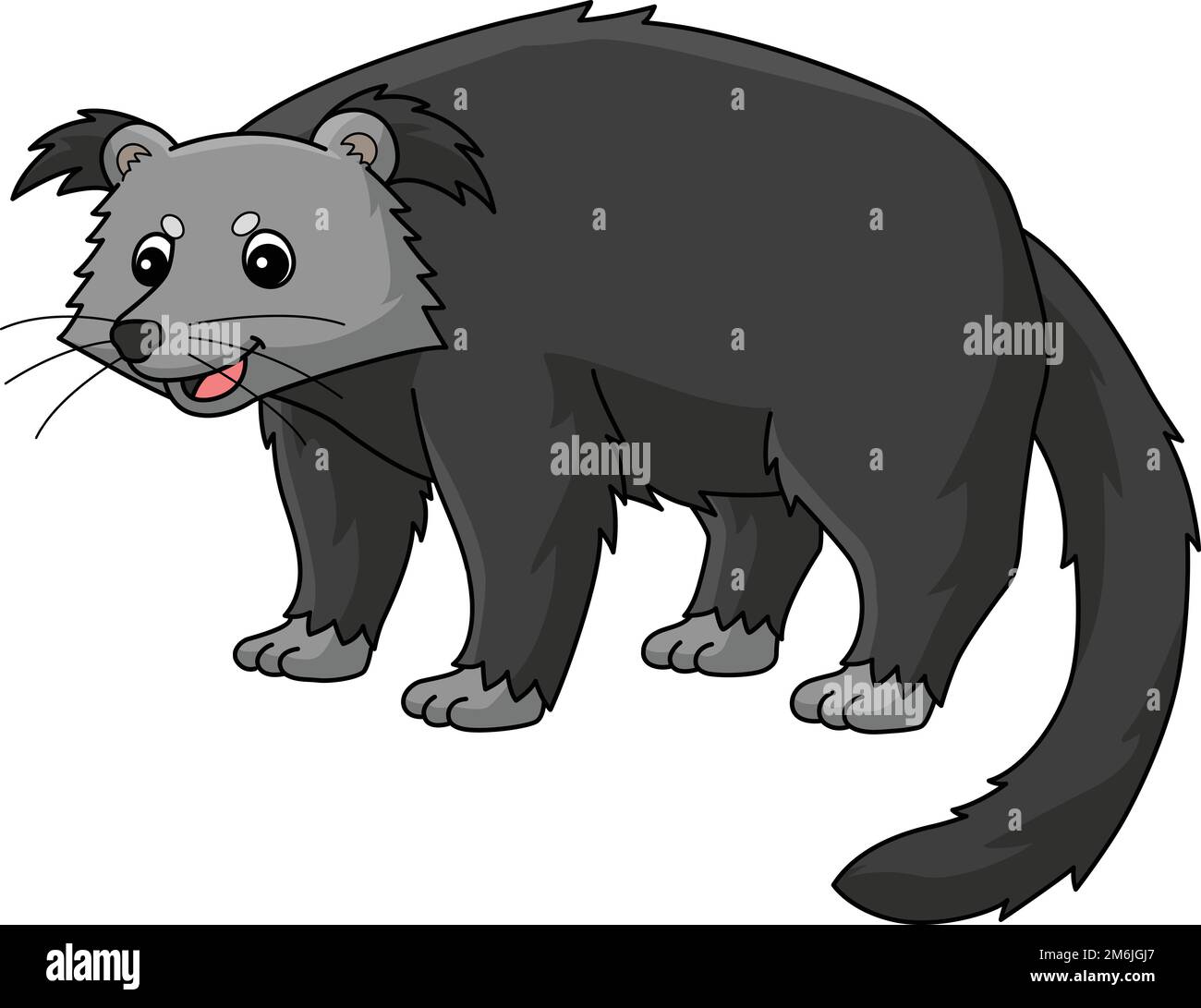 Dessin animé d'animaux binturong couleur Clipart Image Vectorielle Stock - Alamy
