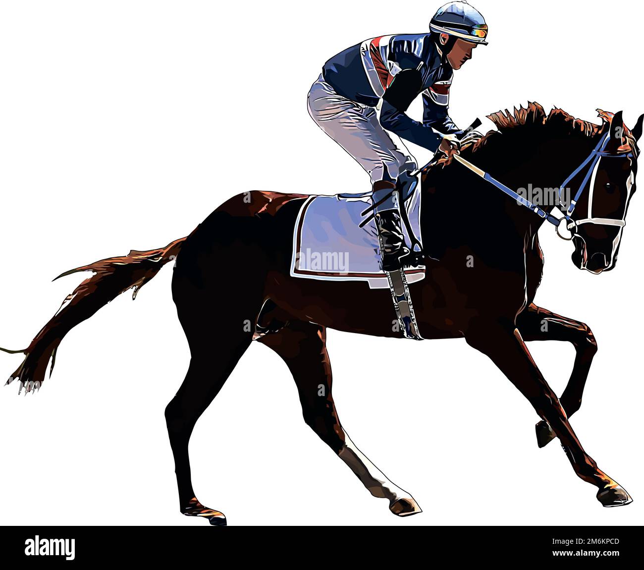 Jockey sur un cheval de course Banque de photographies et d’images à ...