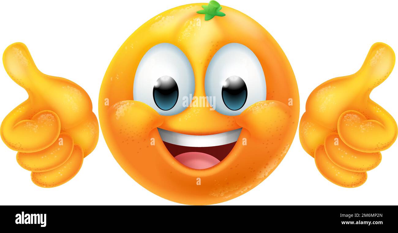 Emoticon smiley face orange Banque de photographies et d’images à haute ...