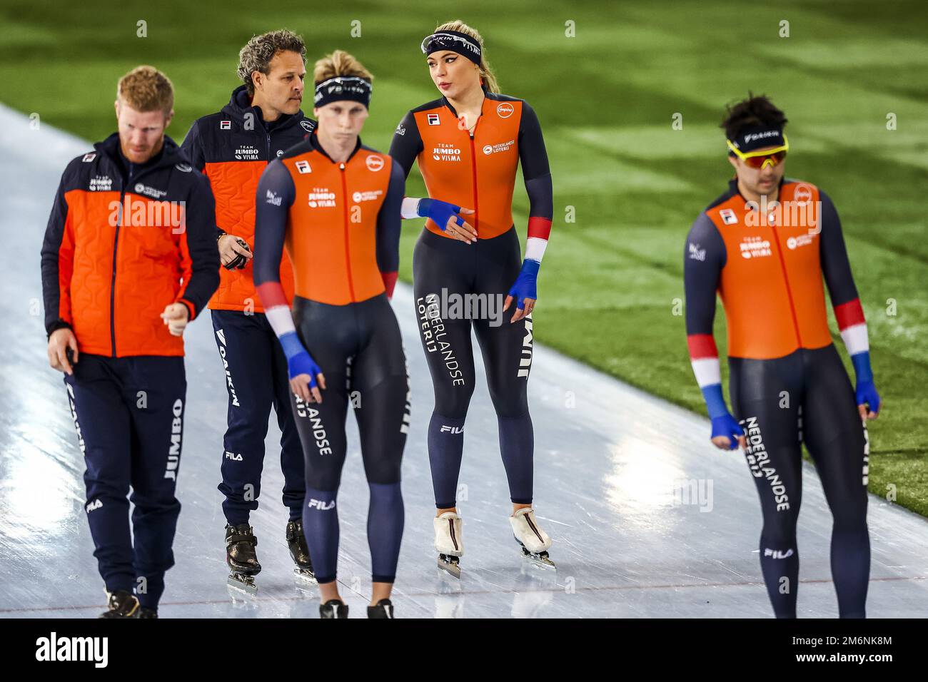 HAMAR - Merijn Scheperkamp, Jutta Leerdam et Kai Verbij (lr), entre ...