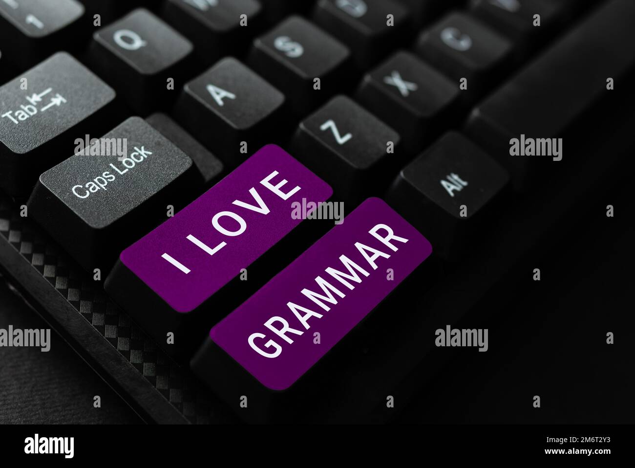 Légende du texte présentant I Love Grammar, Business concept acte d ...