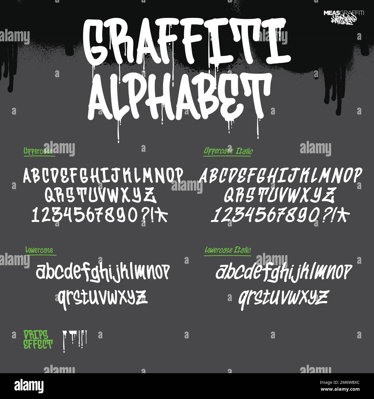 Graffiti font alphabet Banque de photographies et d’images à haute ...
