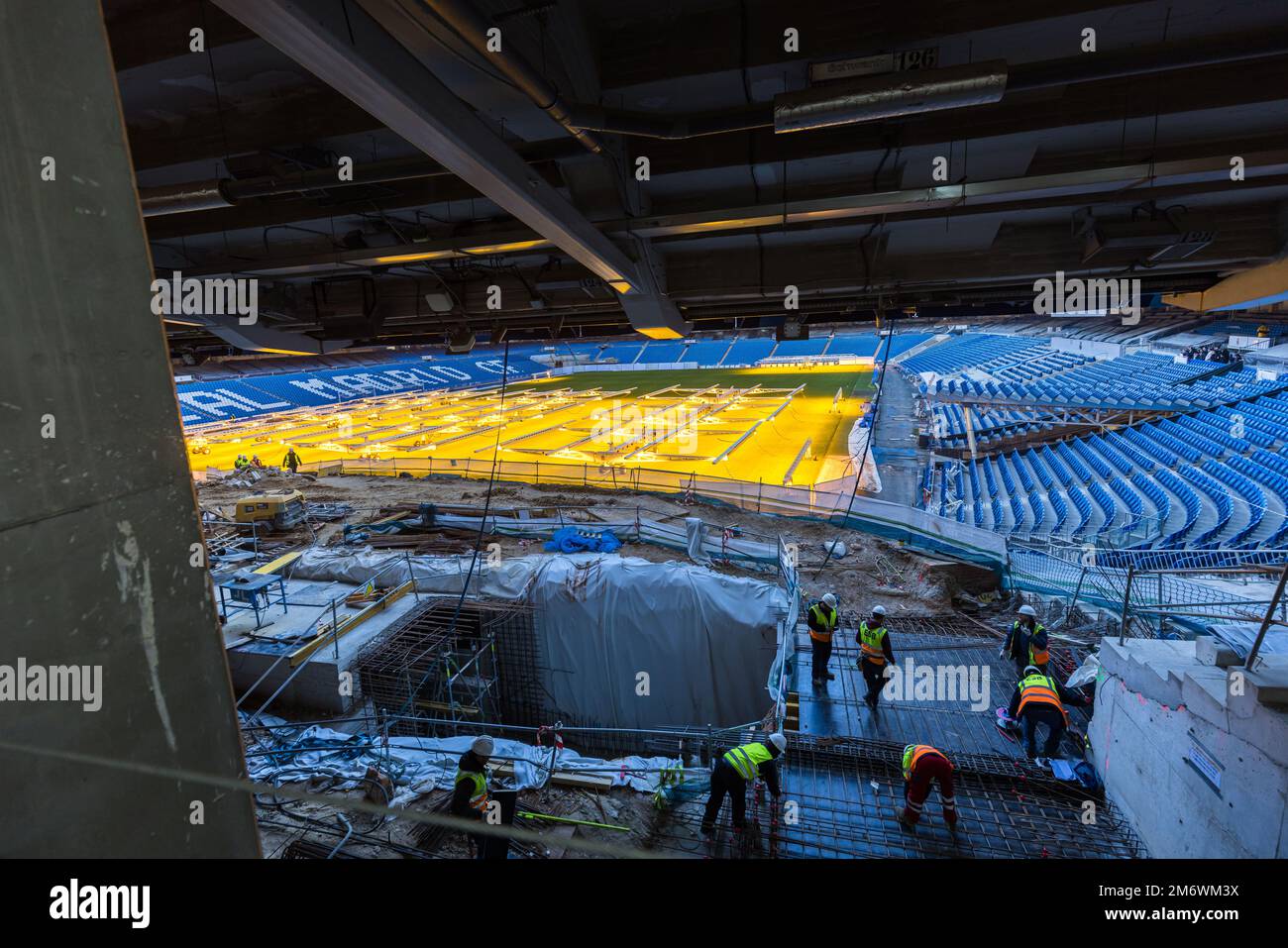 Madrid, Espagne - 04 janvier 2023: Intérieur du Santiago Bernabeu ...