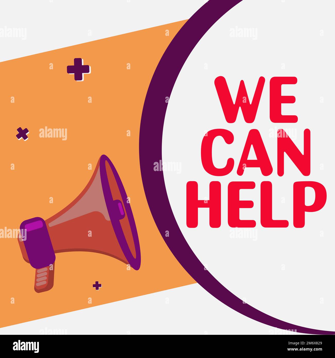 Affichage des panneaux nous pouvons vous aider. Idée d'affaires Laissez ...