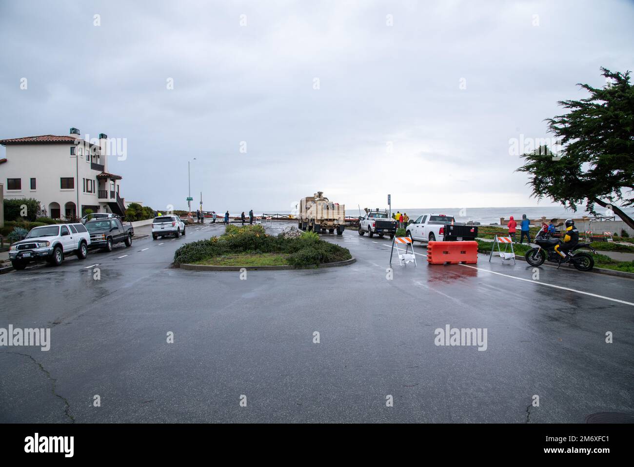 Le cyclone de la bombe cause une tempête grave, des dégâts causés par ...