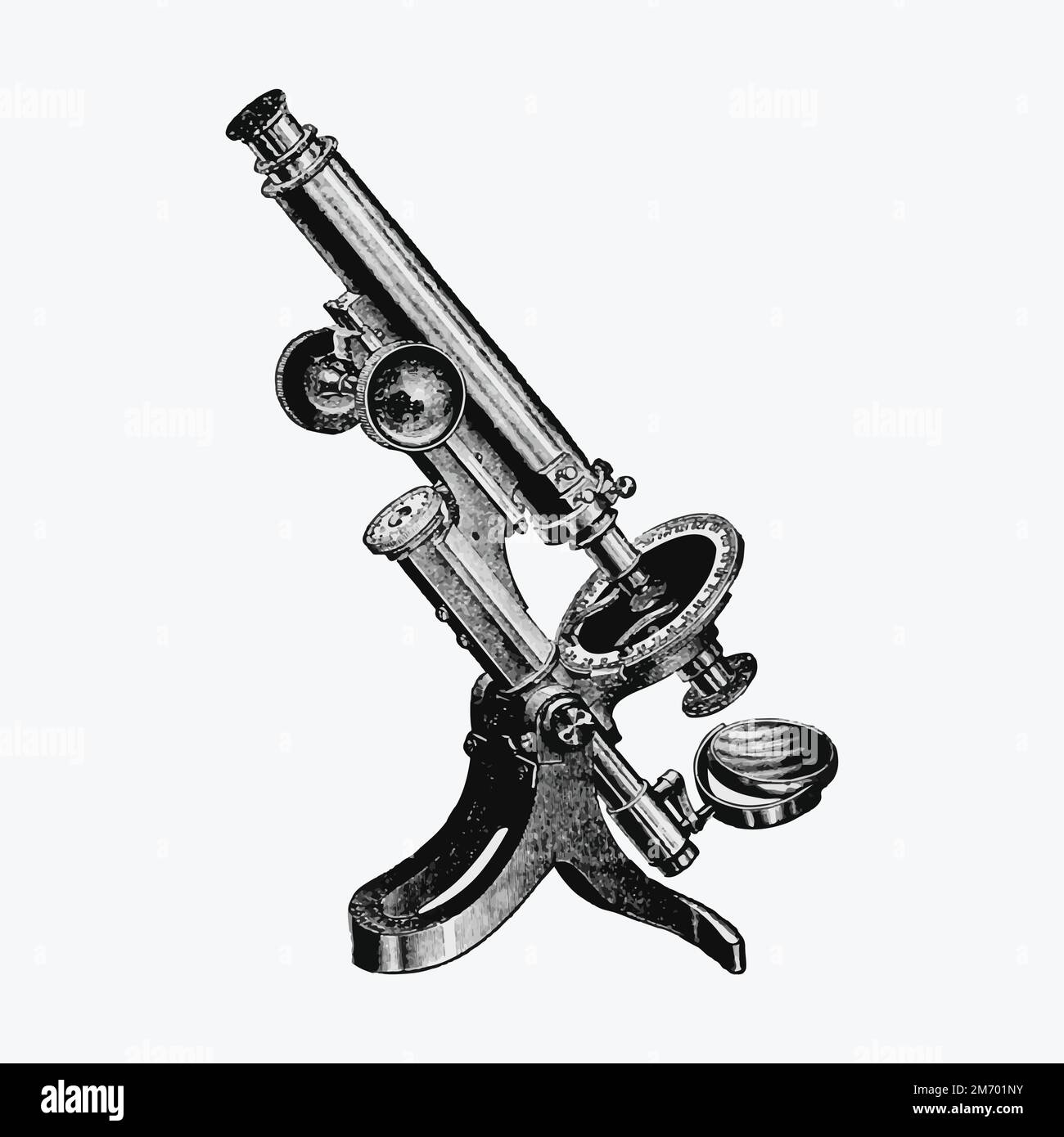 Historic microscope Banque d'images vectorielles - Alamy