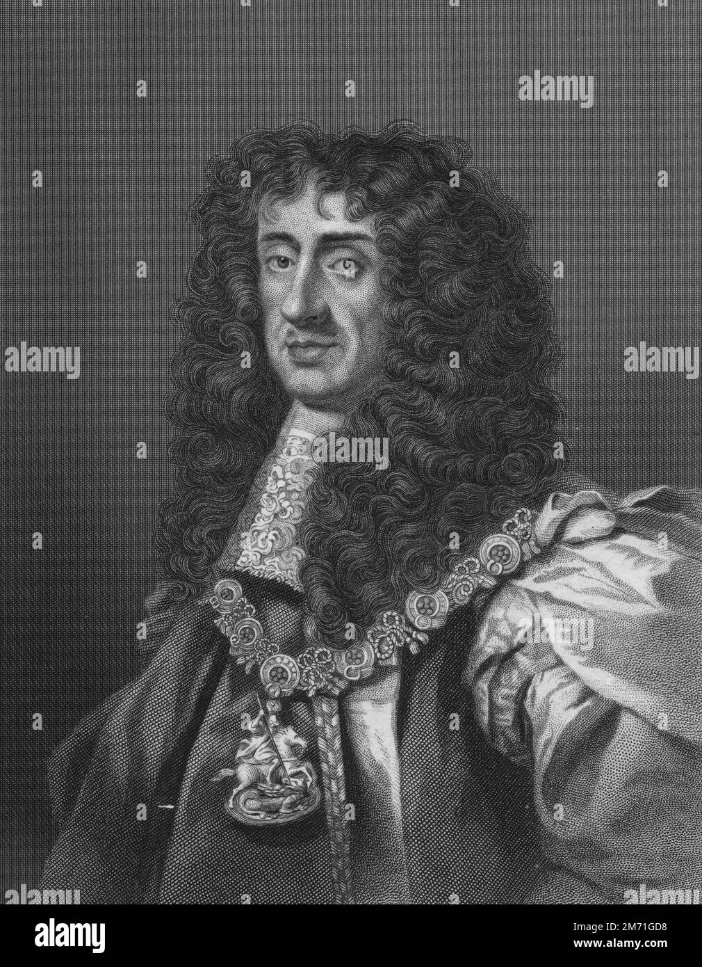 King charles ii of england Banque d'images noir et blanc - Alamy
