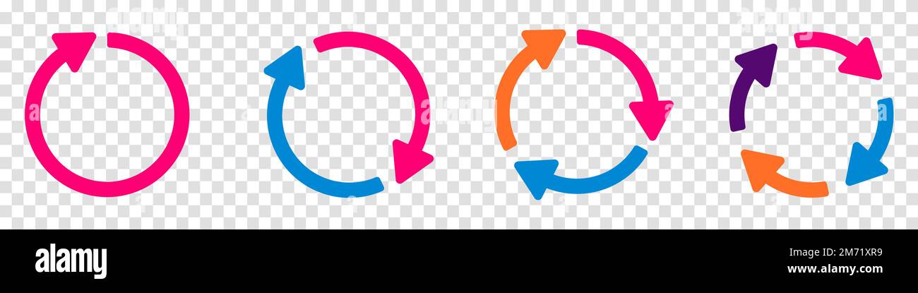 Ensemble d'icônes de vecteur de flèche de cercle. Panneau de ...