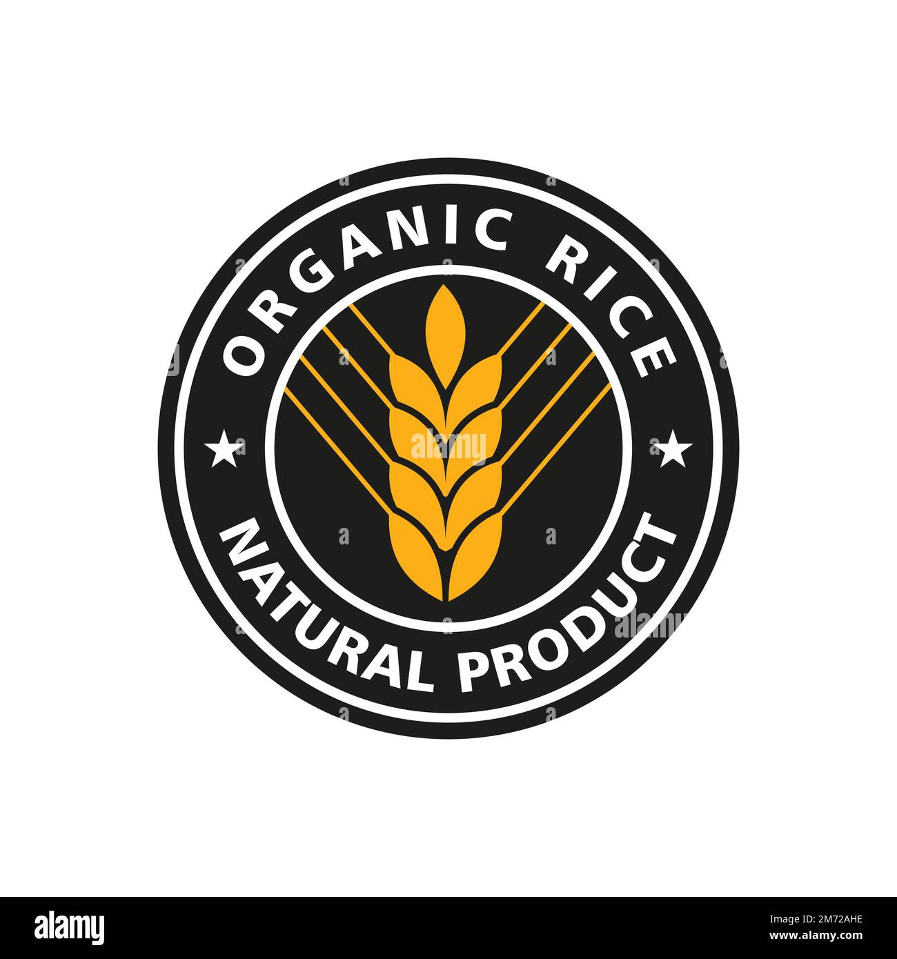 Riz biologique Vintage Retro logo design inspiration, logo du blé ...