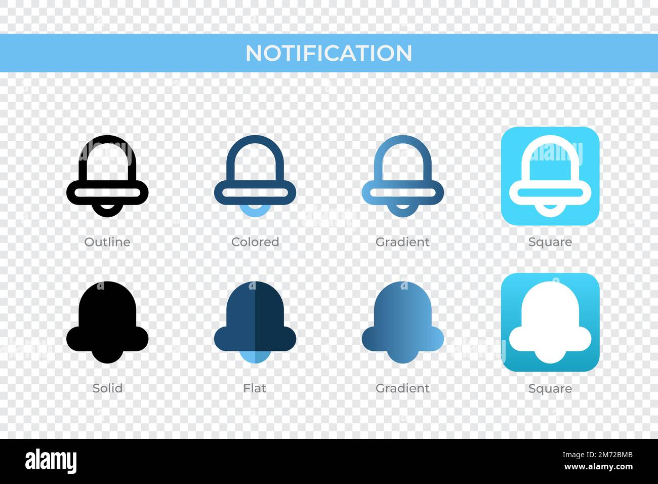 icône de notification dans un style différent. icônes de vecteur de ...