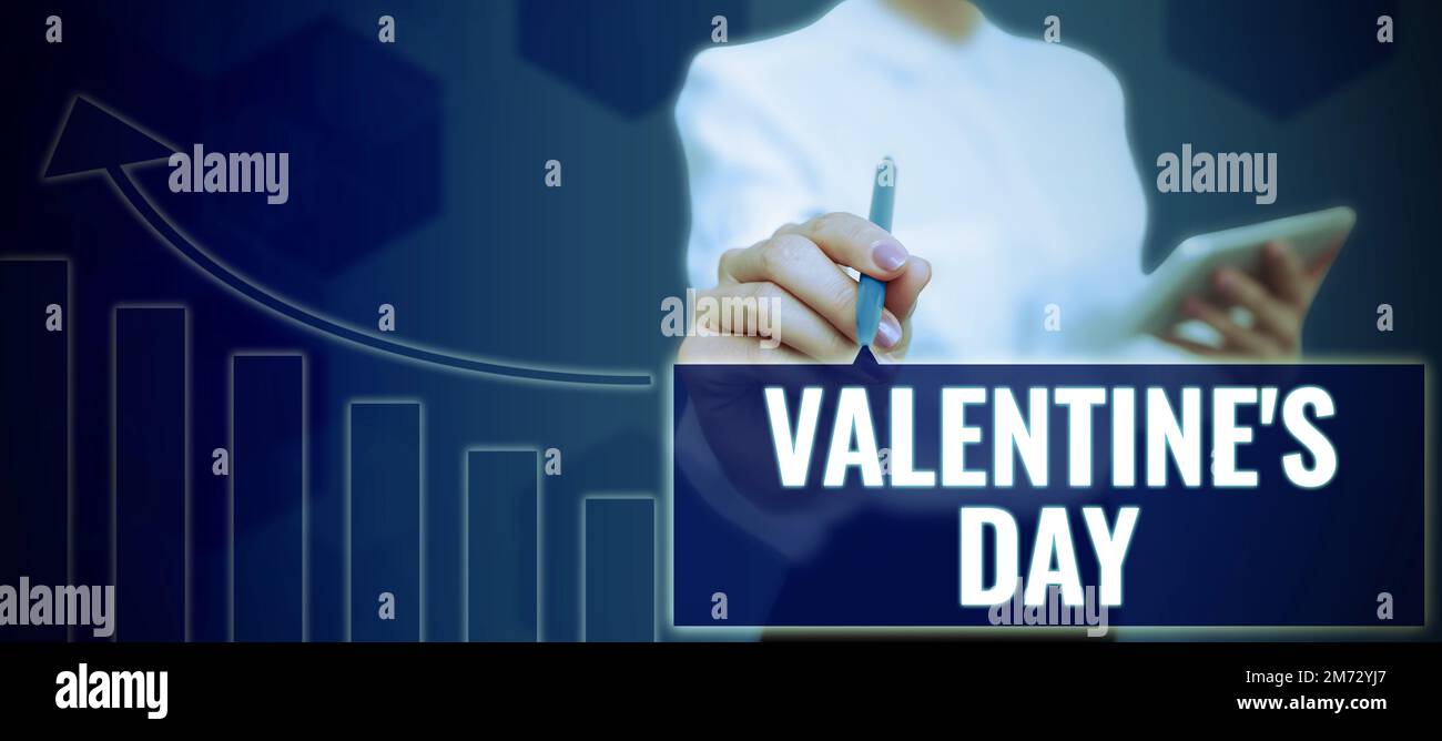 Légende de texte présentant la Saint-Valentin. Moment conceptuel de la ...