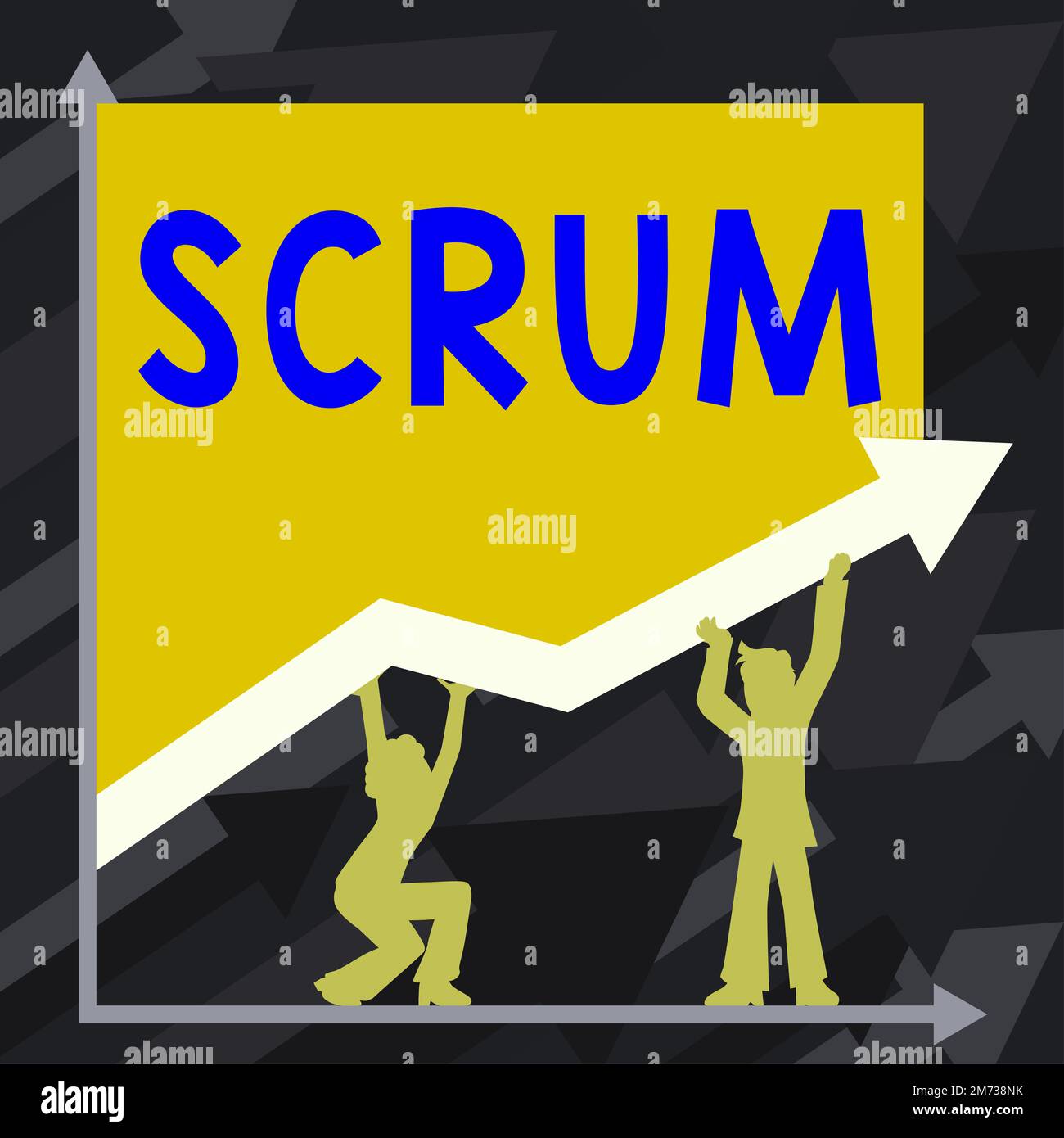 Affiche manuscrite Scrum. Mot pour l'écriture manuscrite comme ...