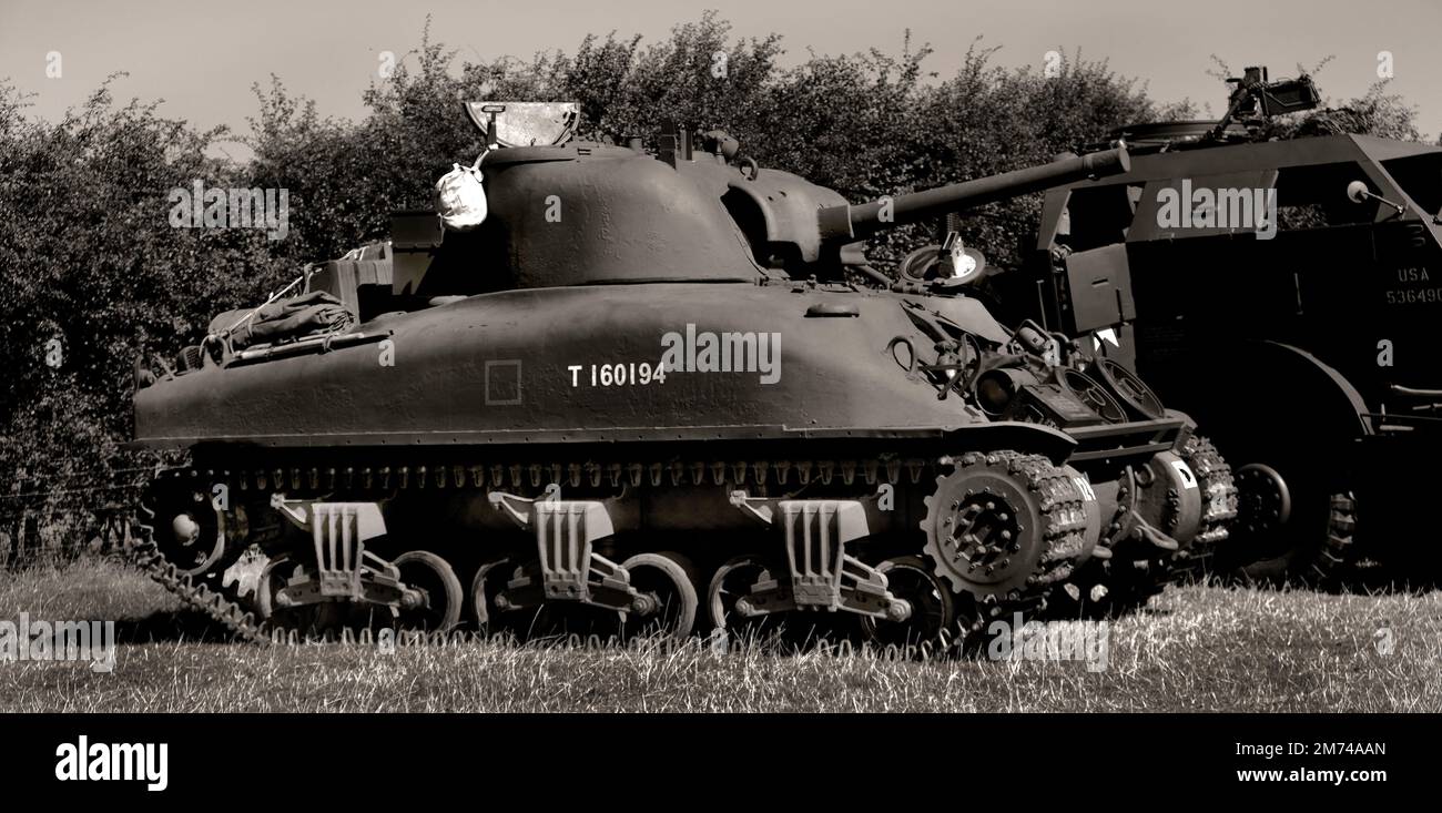 Le M4 Sherman, officiellement Medium Tank, M4, était le réservoir moyen le plus utilisé par les ...