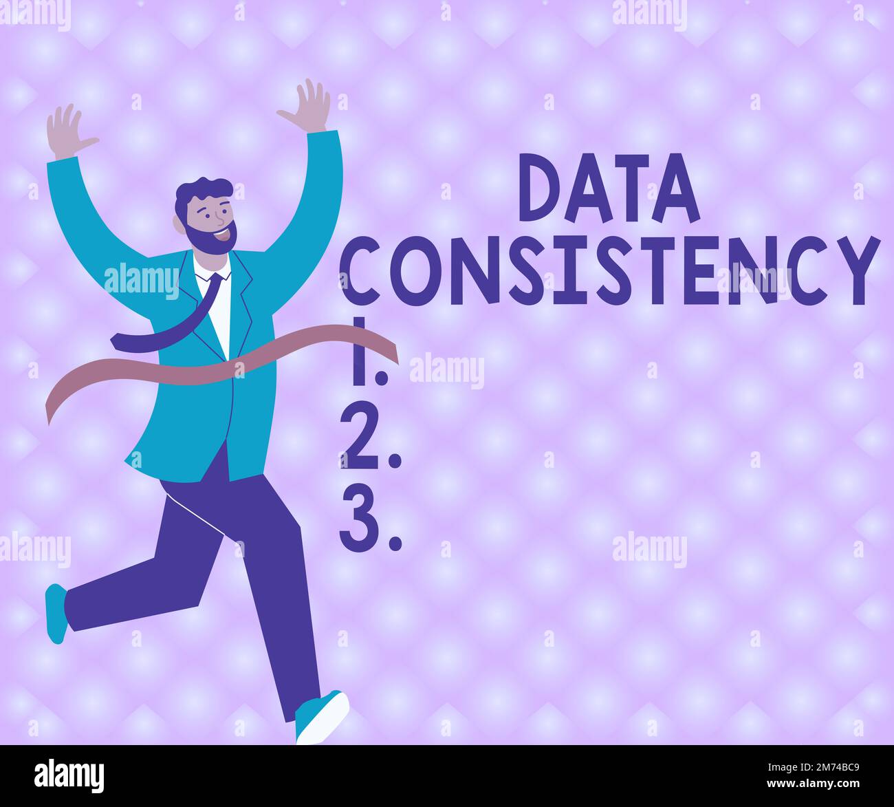 Cohérence des données du texte d'écriture. Les valeurs des données de ...