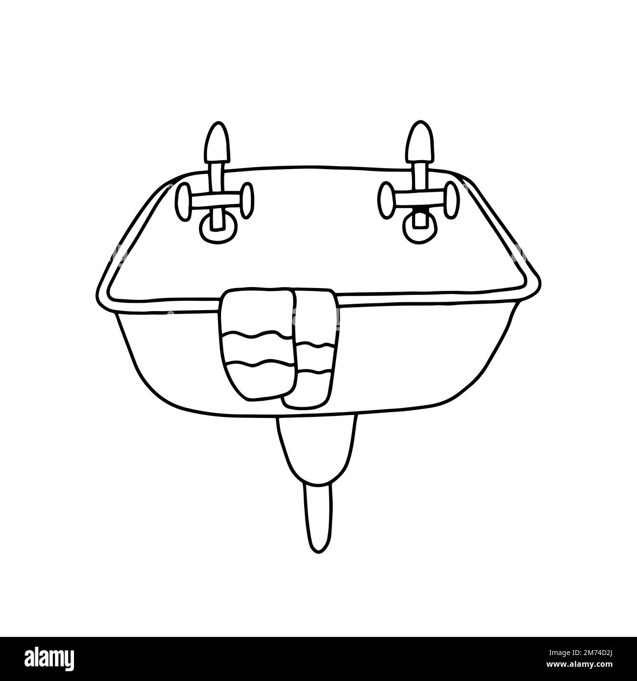 Vectores vector de lavabo Banque d'images noir et blanc - Alamy