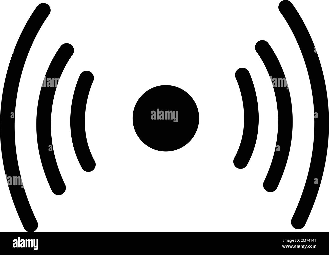 Icône de diffusion vidéo, pictogramme de diffusion noir, illustration ...