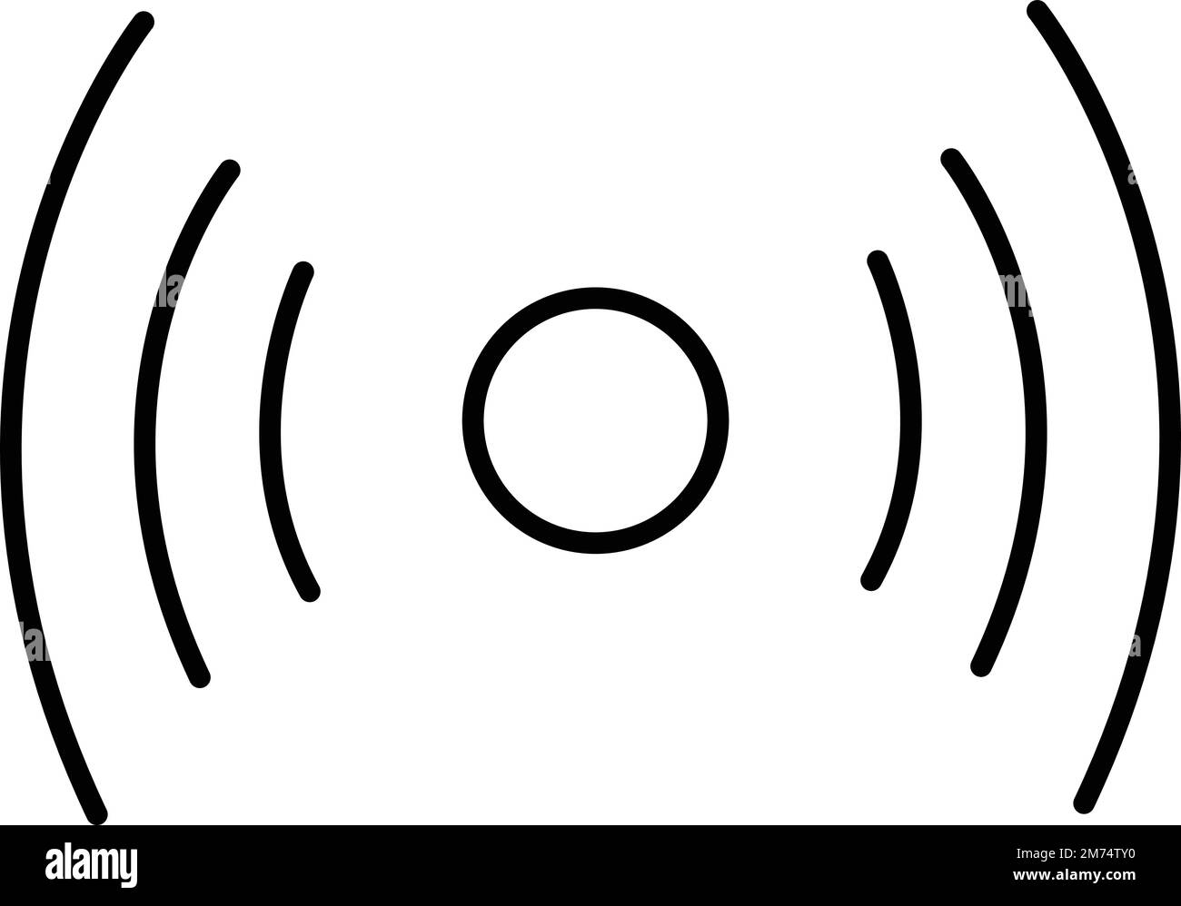 Icône de diffusion vidéo, pictogramme de diffusion noir, illustration ...