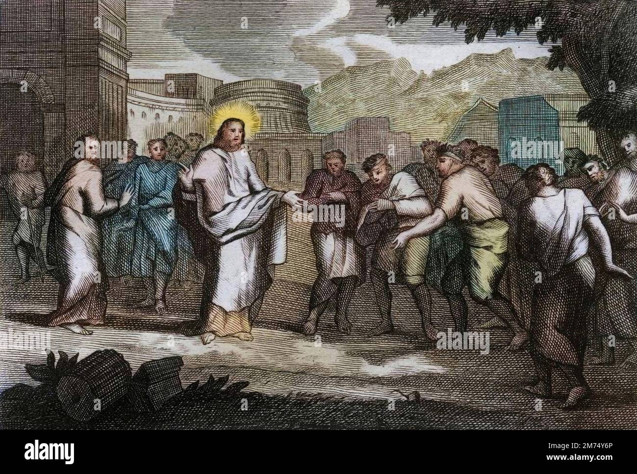 Bible par le Sieur de Royaumont, Nouveau Testament : les dix lepreux ...