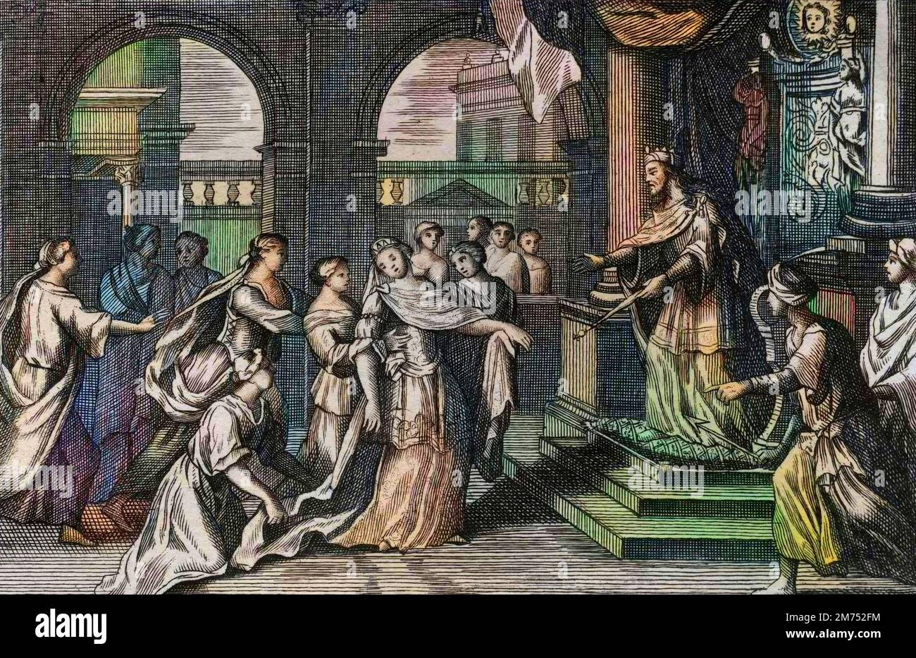 Bible par le Sieur de Royaumont, ancien Testament : Esther va se ...
