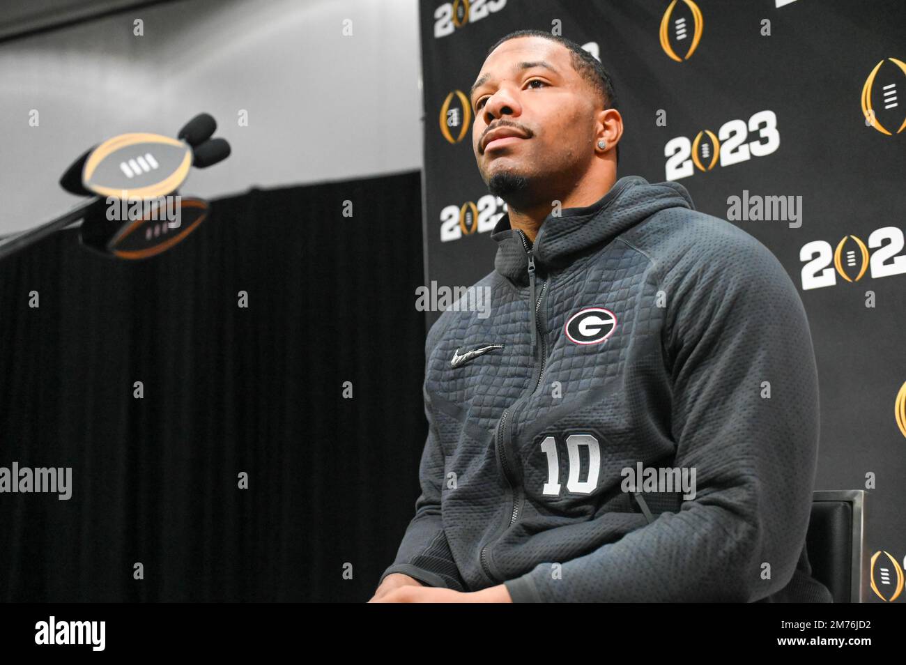 Georgia linebacker Jamon Dumas-Johnson (10) lors de la Journée ...