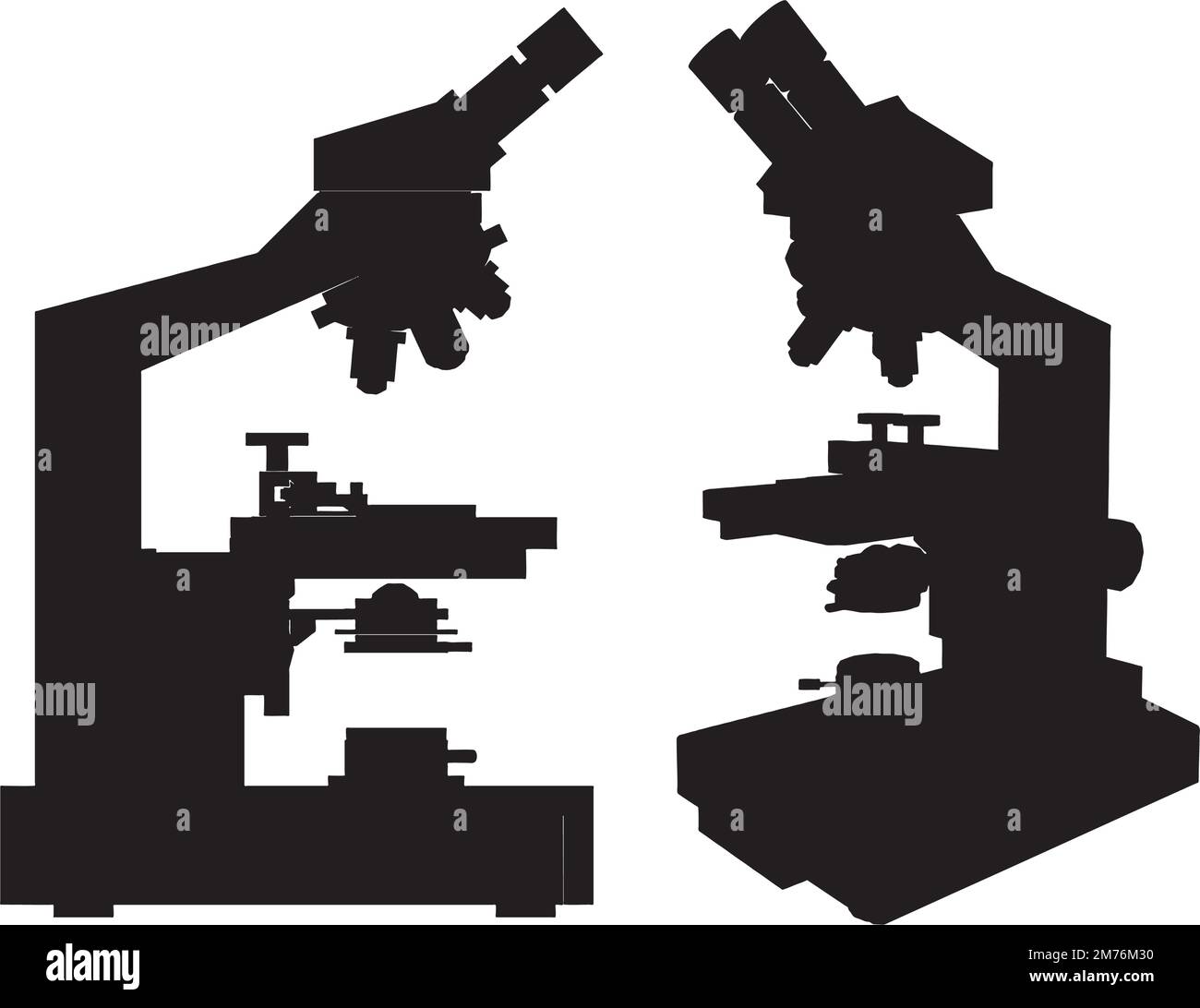 Silhouette microscope Banque d'images vectorielles - Alamy