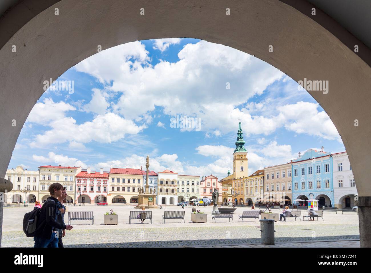 Novy Jicin (Neu Titschein, Neutitschein): Place Masarykovo avec la ...