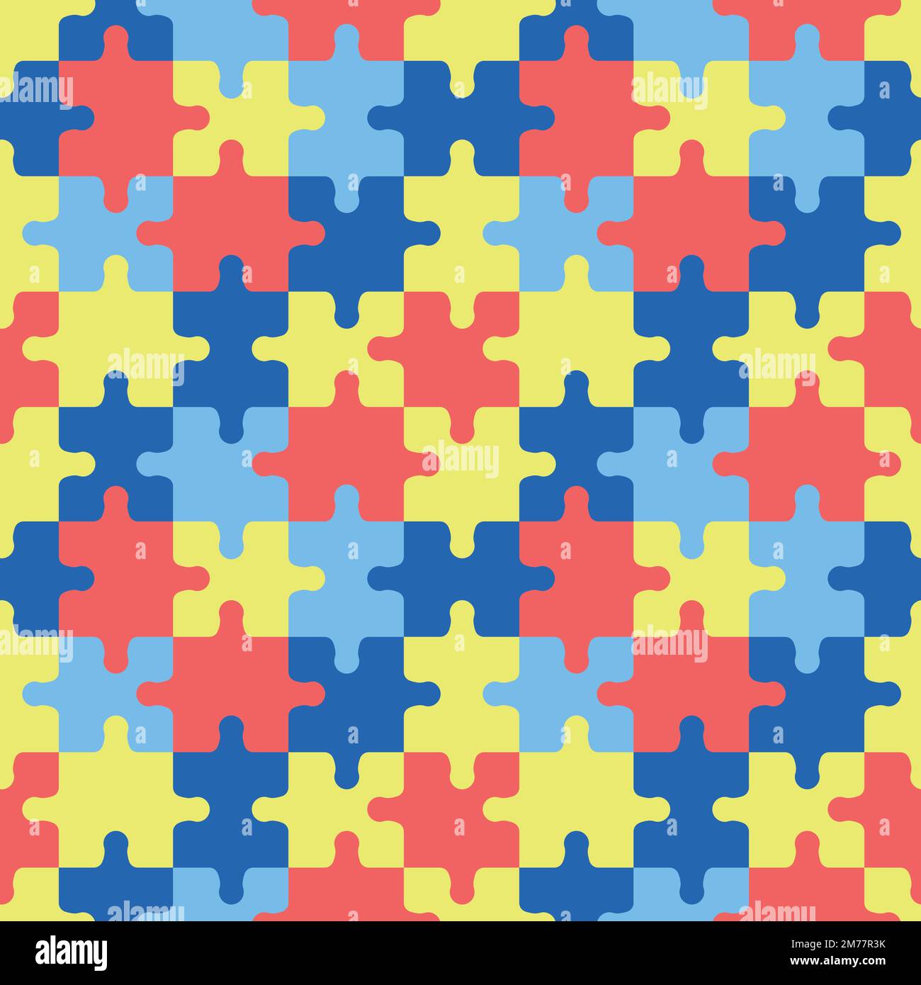 Modèle de casse-tête d'autisme. Fond transparent avec pièces de puzzle ...