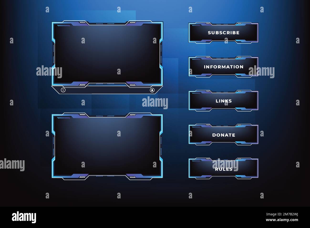 Design de superposition de streaming créatif pour les joueurs en ligne ...