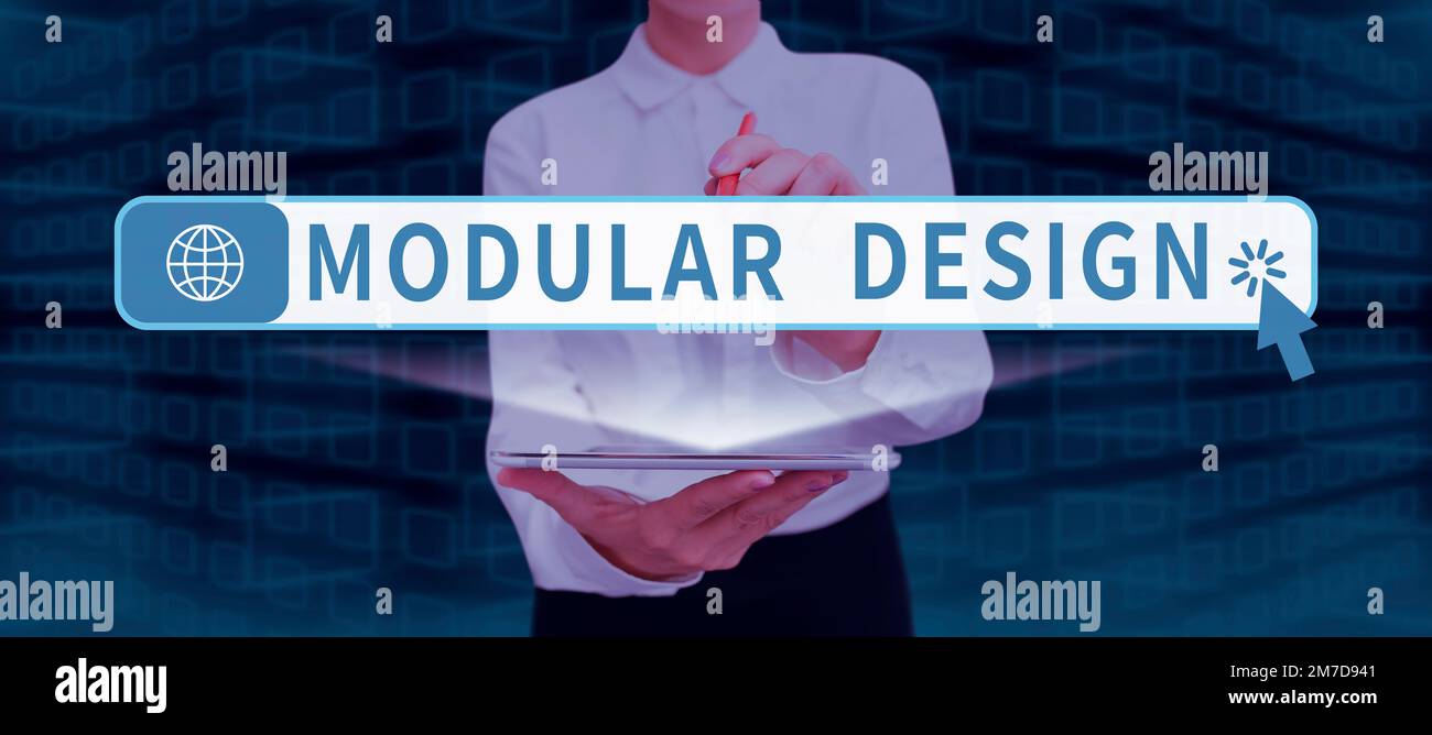 Écriture Affichage de texte conception modulaire. Mot écrit sur la ...