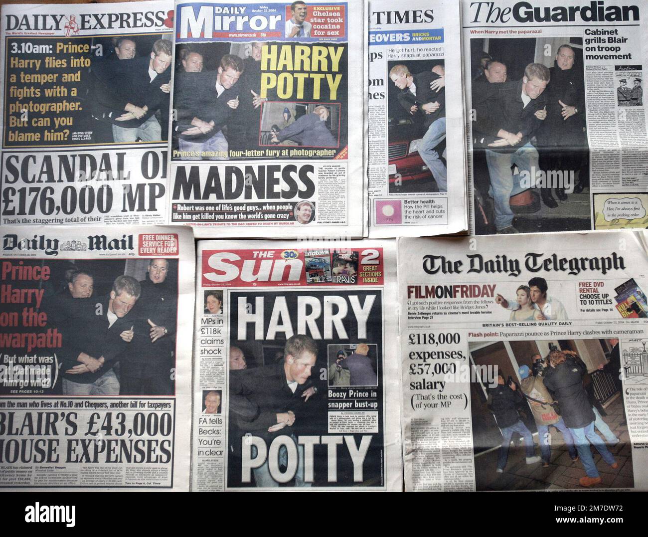 FILE - A montage of the front pages of Britain's national newspapers on ...