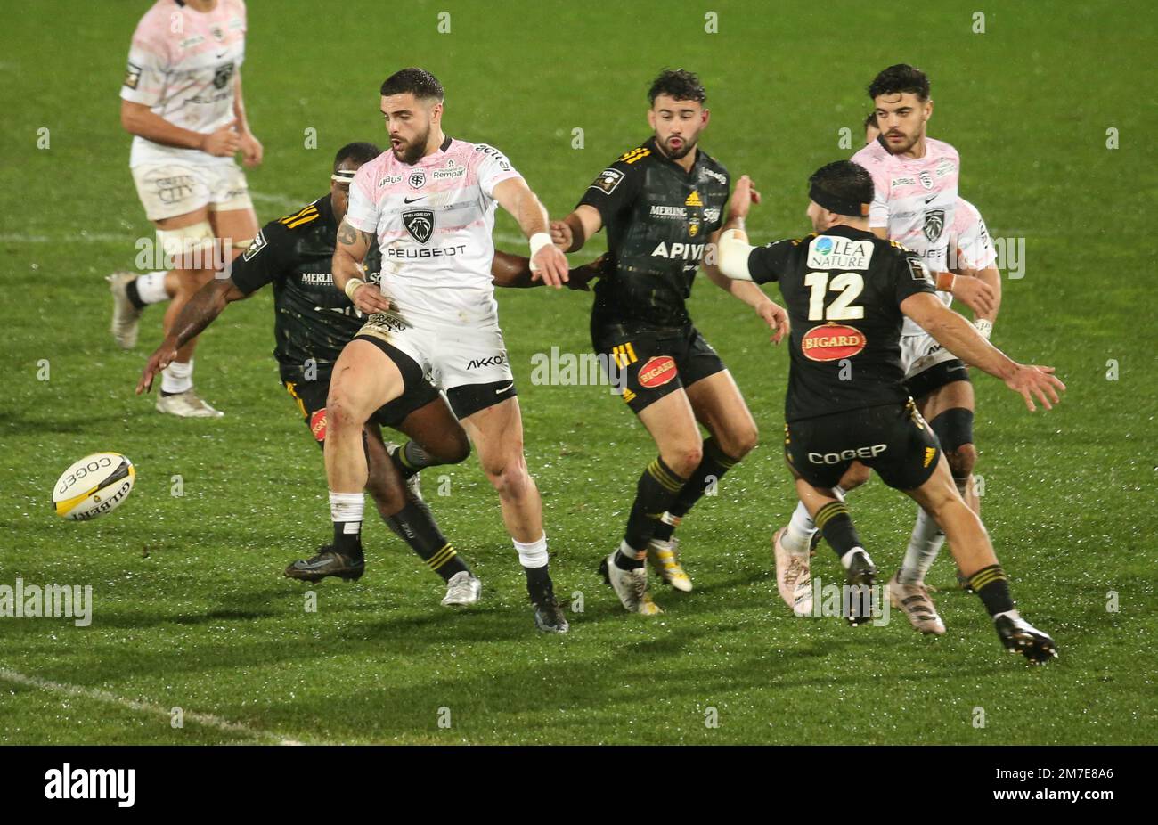 Lors du championnat français, Top 14 du match de rugby entre le Stade ...