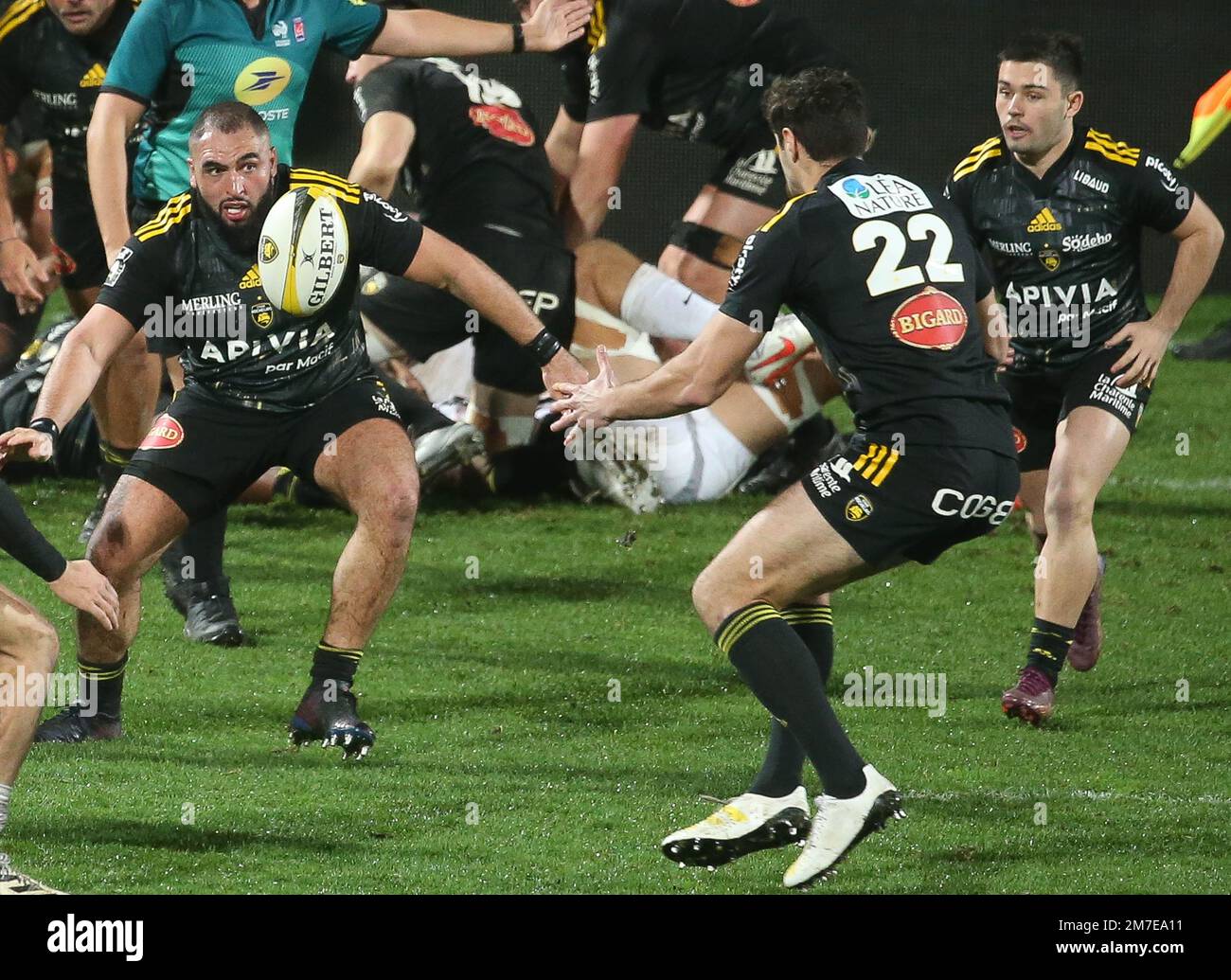 REDA Wardi, Lucas Zamora du Stade Rochelais lors du championnat ...