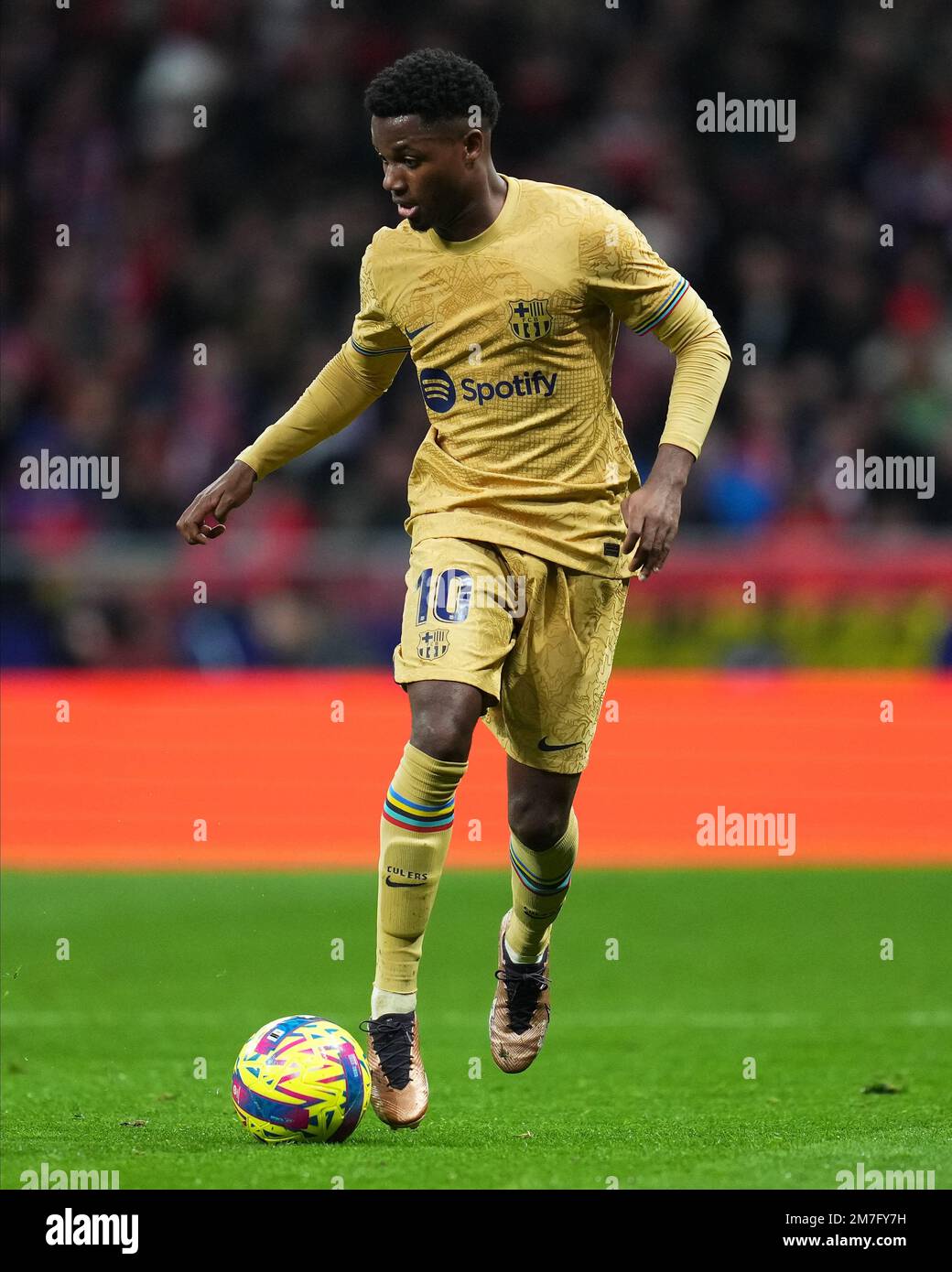 Ansu Fati du FC Barcelone lors du match de la Liga entre l'Atlético de ...