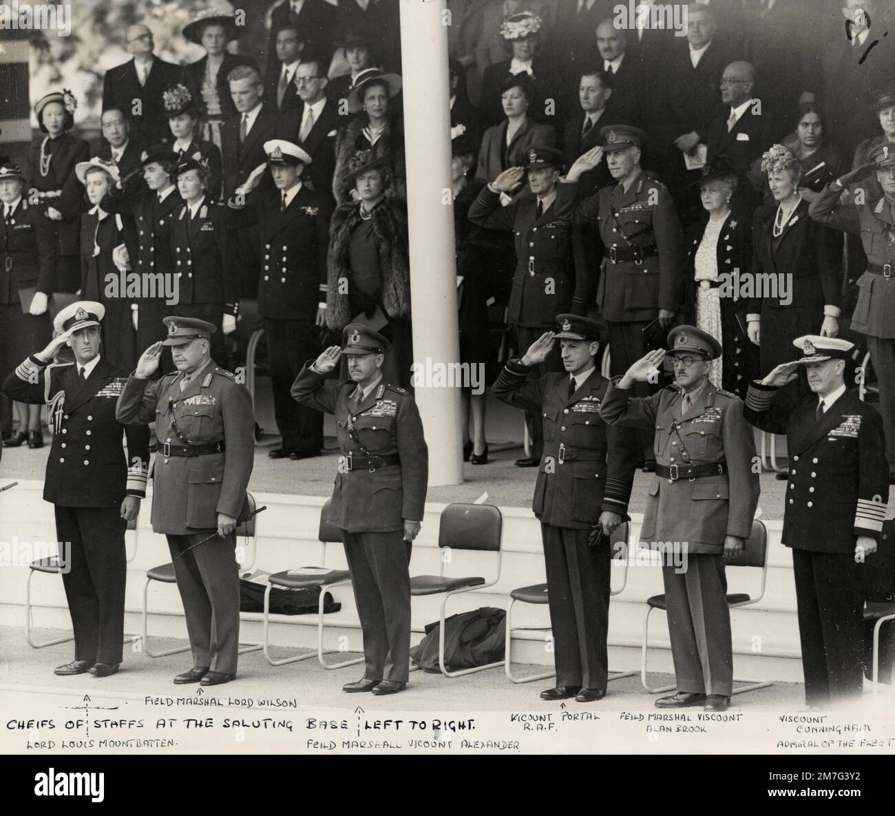 Lord Louis Mountbatten, maréchal Lord Wilson, maréchal Alexander ...