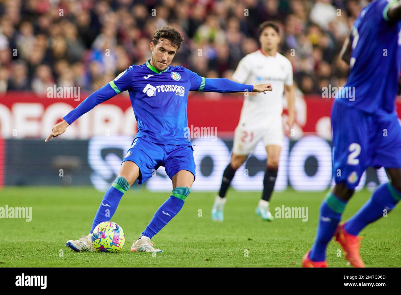 Luis Milla de Getafe pendant le championnat d'Espagne la Ligue football ...