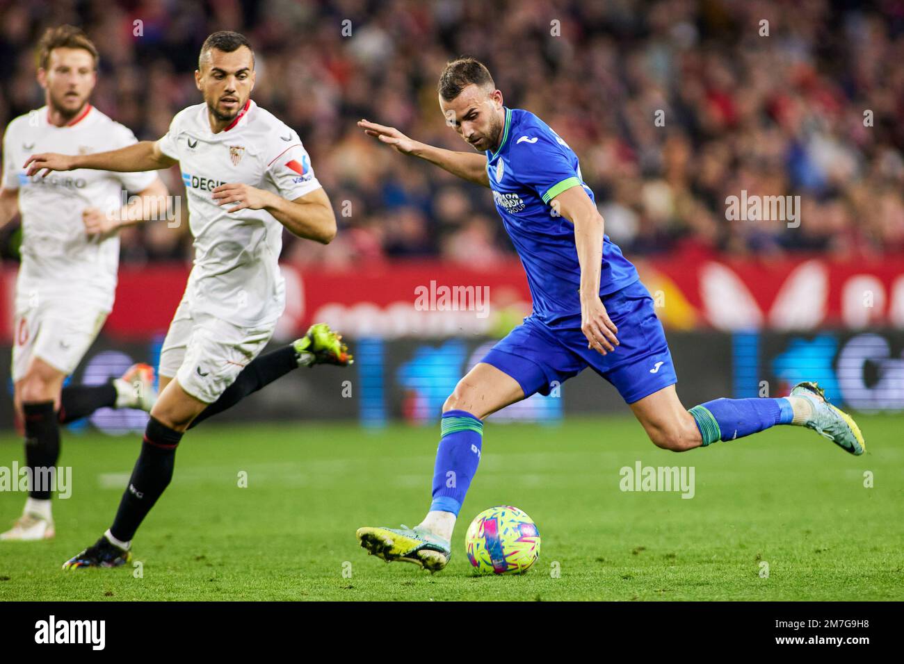 Borja Mayoral de Getafe pendant le championnat d'Espagne la Ligue ...