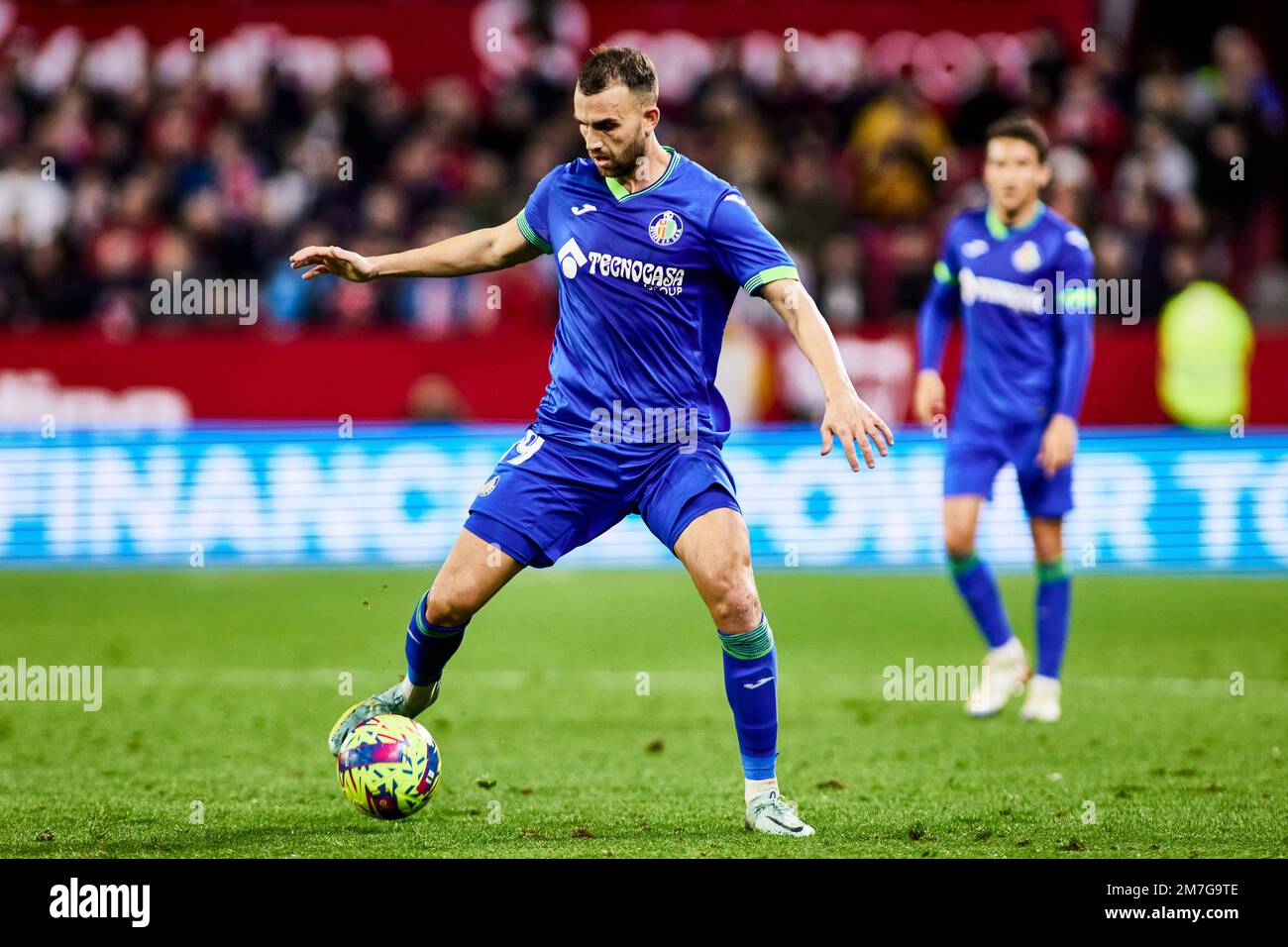 Borja Mayoral de Getafe pendant le championnat d'Espagne la Ligue ...