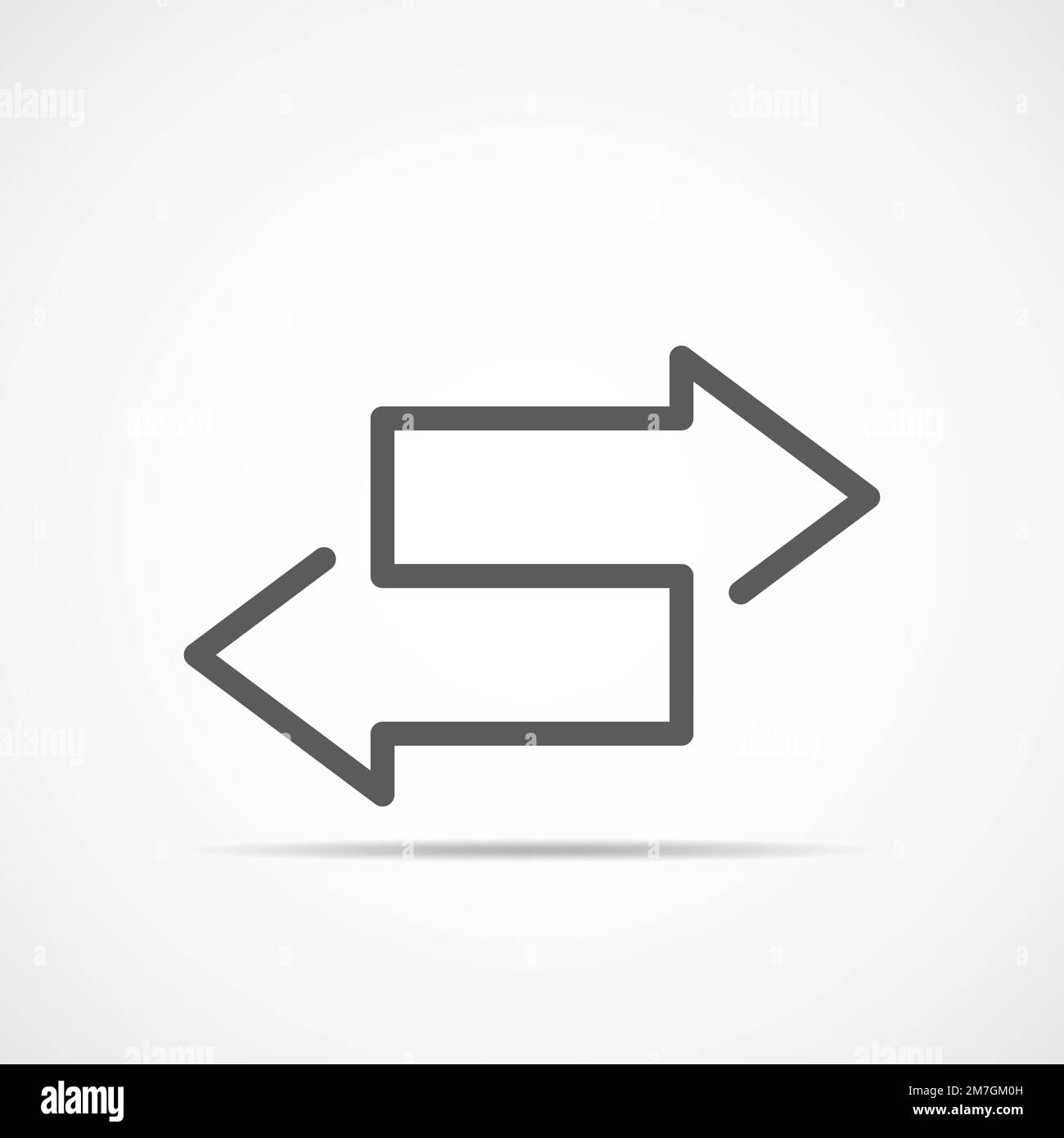 L'icône des flèches gauche et droite. Illustration vectorielle. Symbole ...