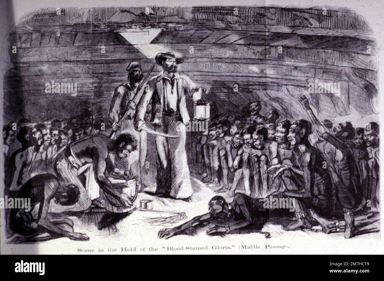 Une illustration des conditions des esclaves dans la soute d'un navire ...