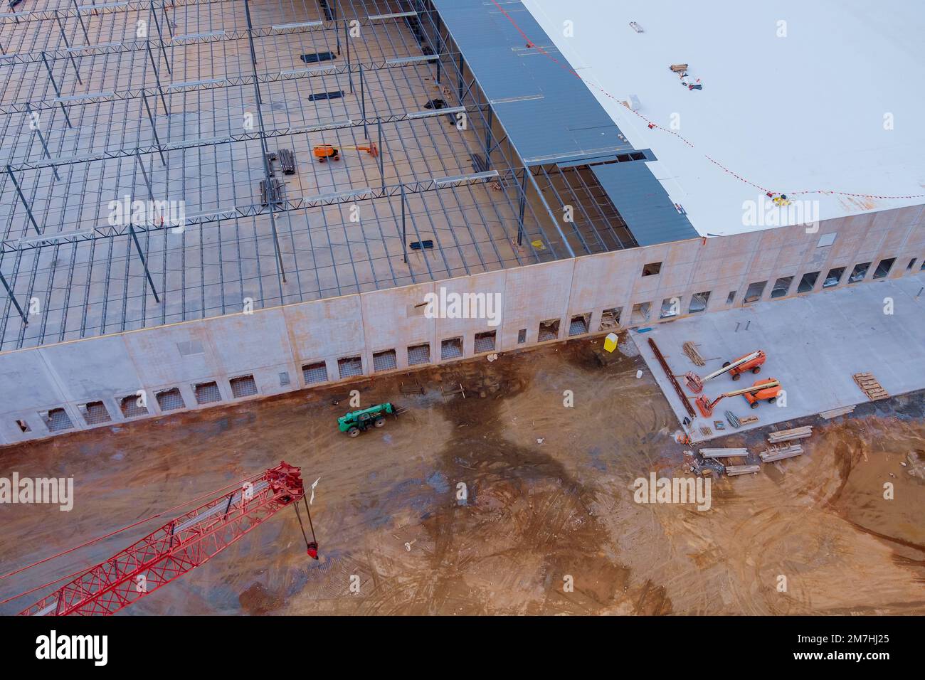 Sous construction toit d'entrepôt structure métallique de structure de ...