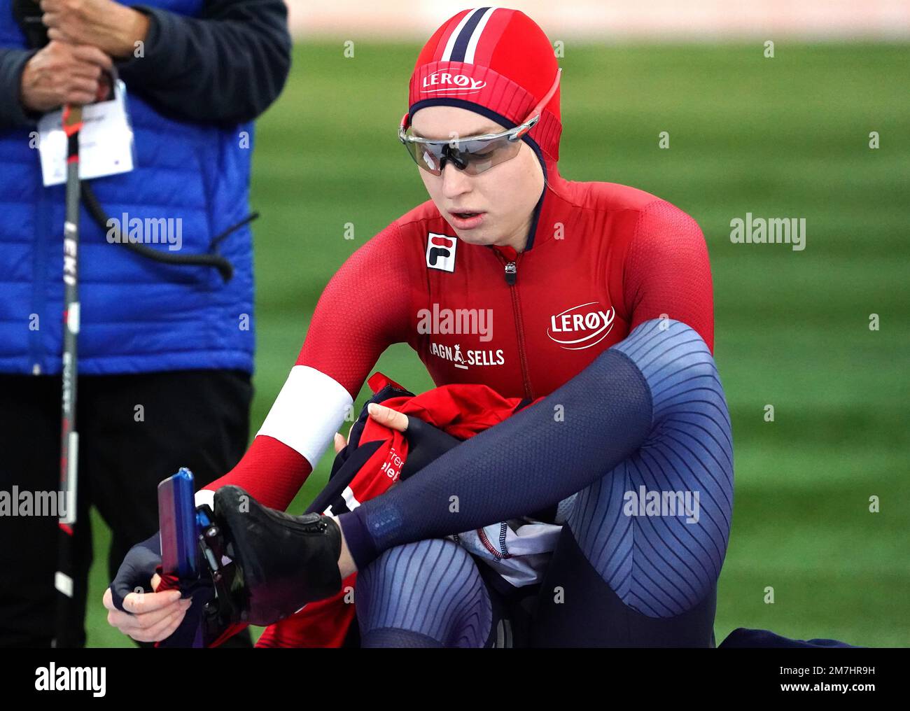 Ragne Wiklund (NOR) en action sur 1500m femmes lors des Championnats ...