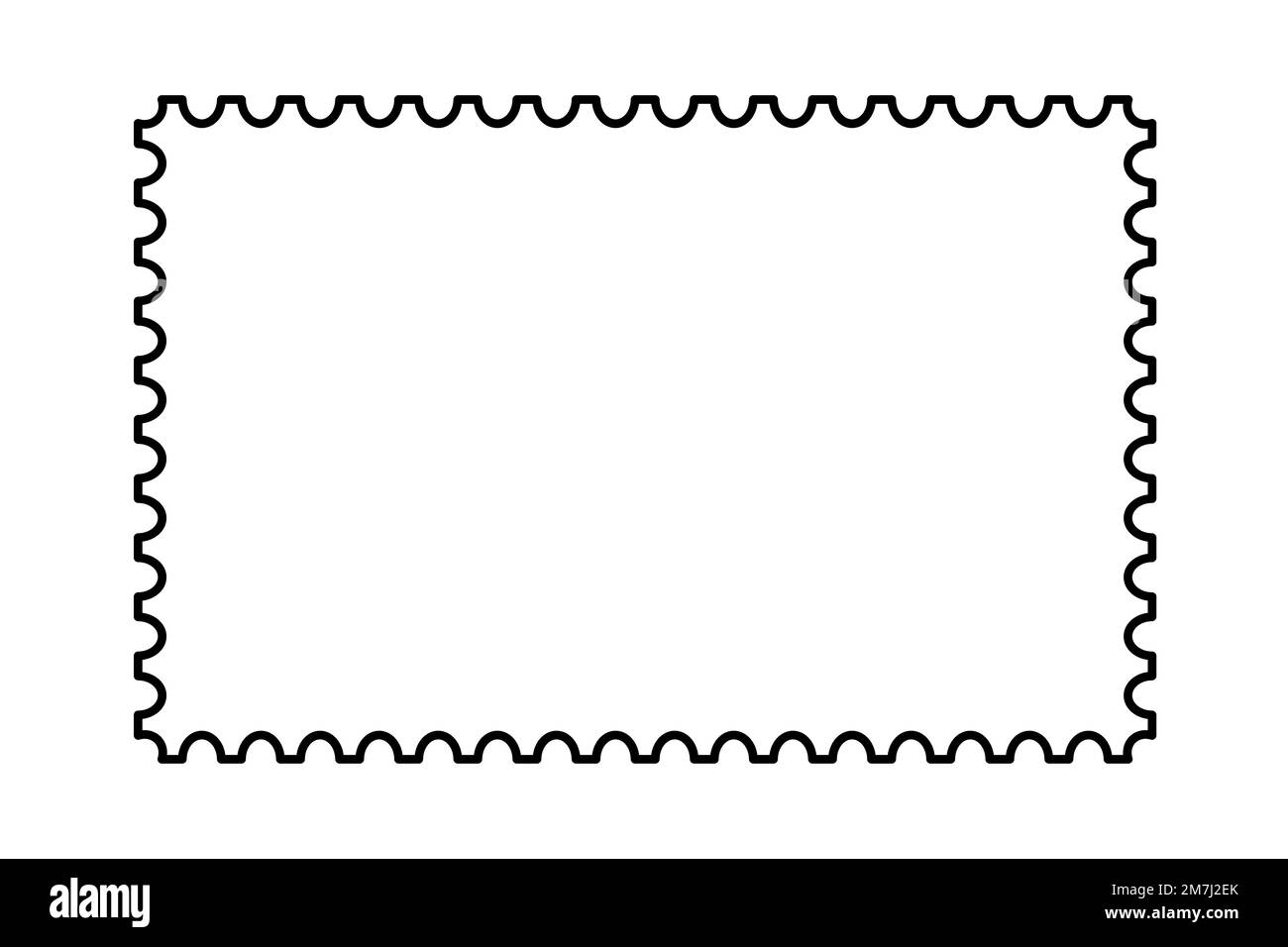 Cadre pour timbre-poste. Modèle de bordure vide pour les cartes ...