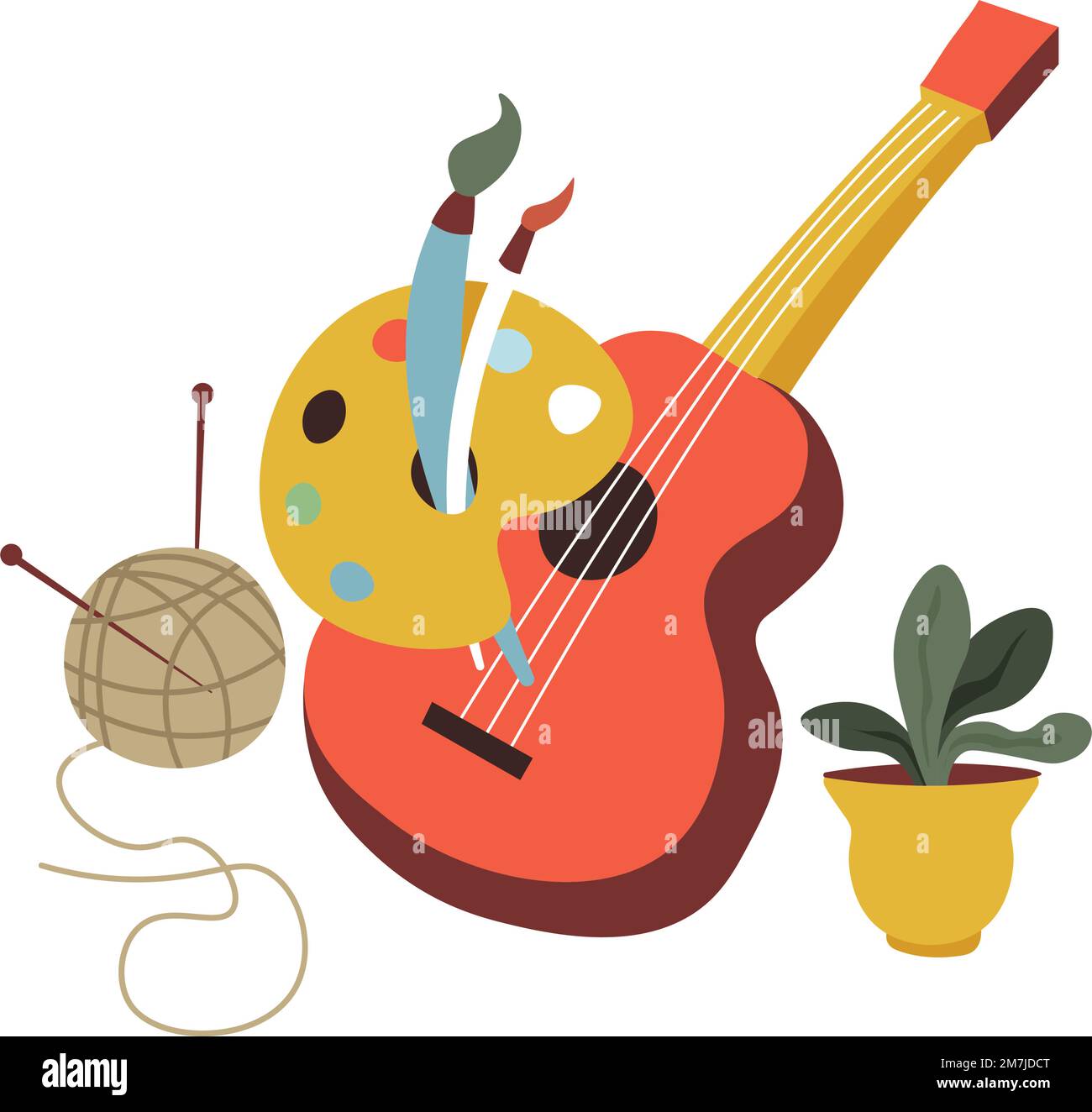 Loisirs créatifs, musique et dessin Image Vectorielle Stock - Alamy