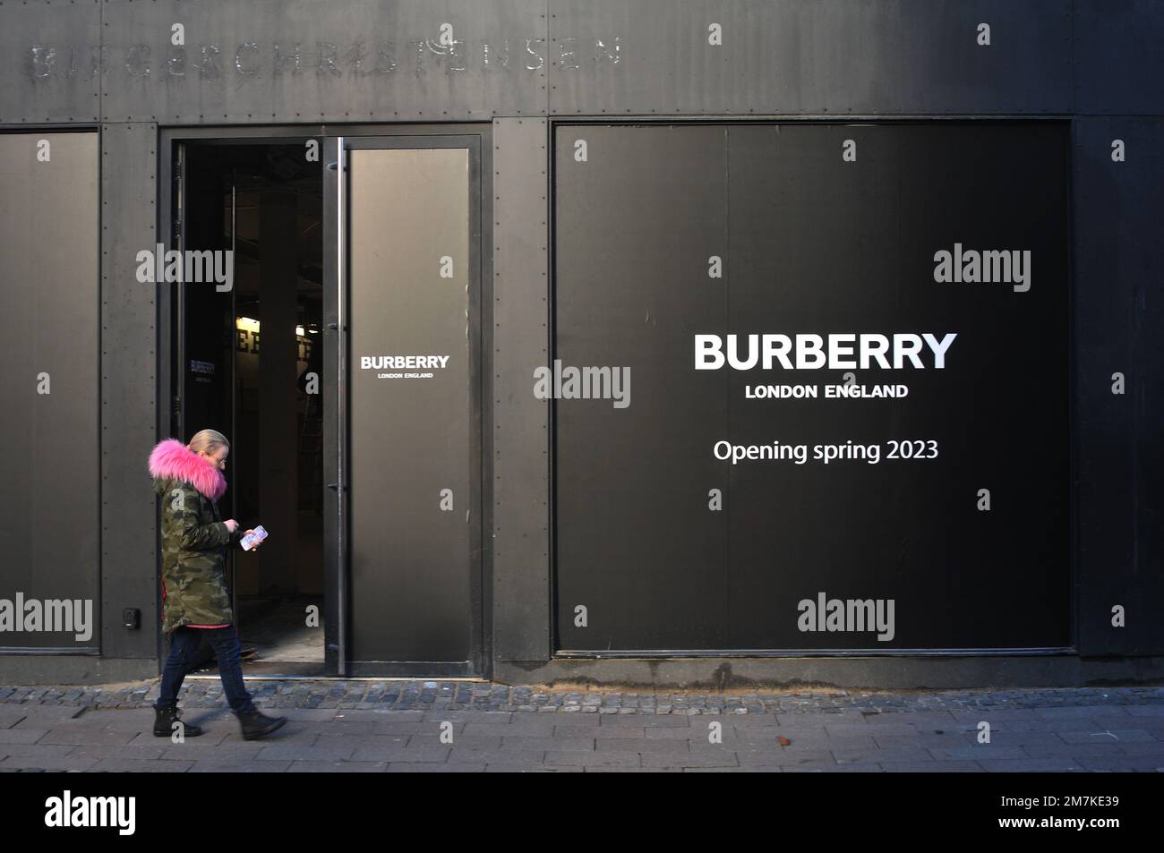 Copenhague/Danemark/10 janvier 2023/Burberry London englade ouvre un ...
