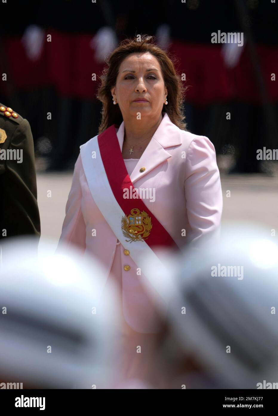 Peru's new President Dina Boluarte attends a ceremony marking Army Day ...
