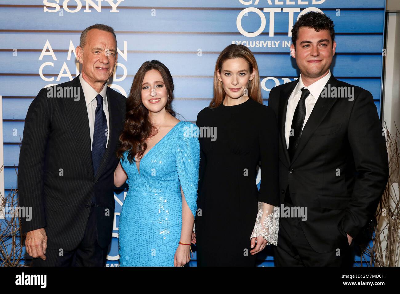 Actors Tom Hanks, from left, Mariana Trevino, Rachel Keller and Truman ...