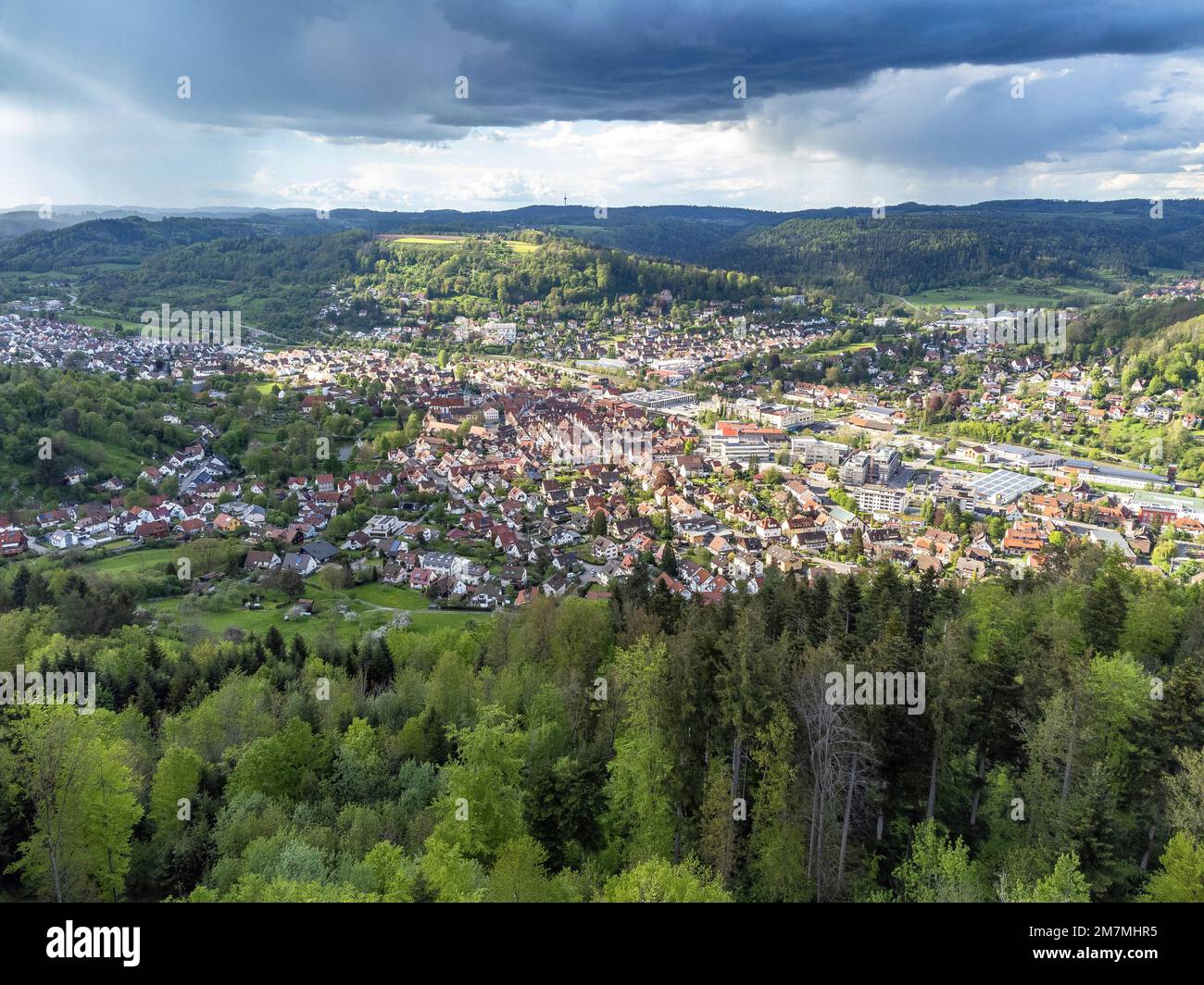 Vue sur murrhardt depuis la tour riesberg Banque de photographies et d ...