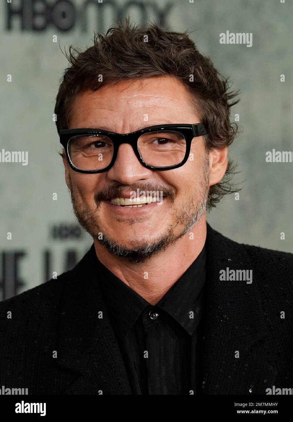 Pedro Pascal poses at the premiere of the HBO series "The Last of Us ...